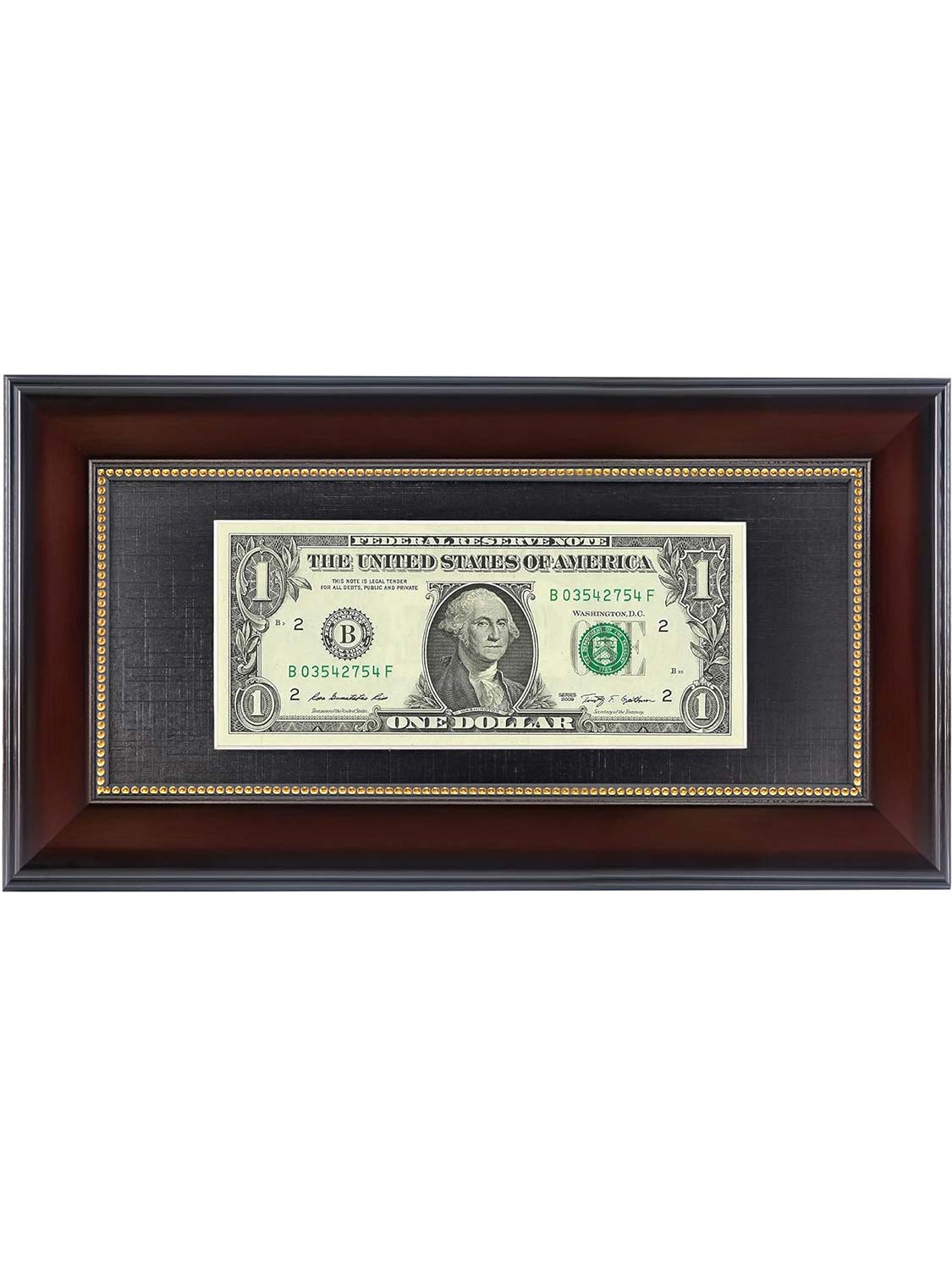 4*9 Dollar Bill Frame with Black Mat or Display Picture without Mat